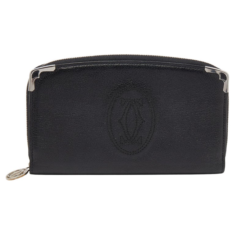 Cartier Black Leather Marcello de Cartier International Zip Around ...