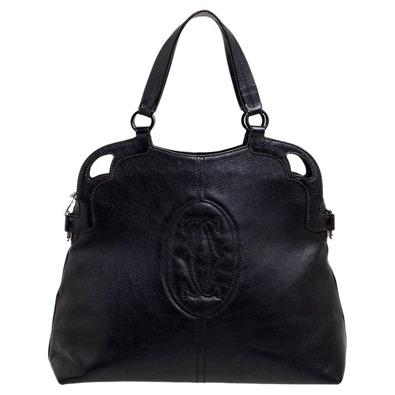 Cartier Black Leather Marcello de Cartier Satchel For Sale at 1stDibs