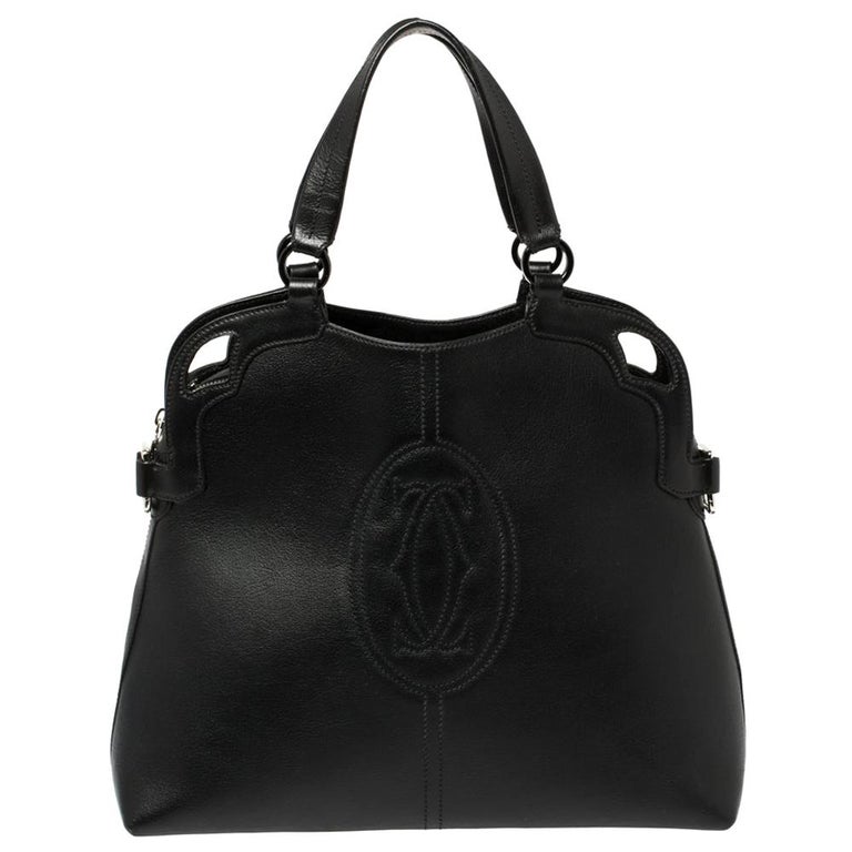 Cartier Black Leather Marcello de Cartier Tote at 1stDibs