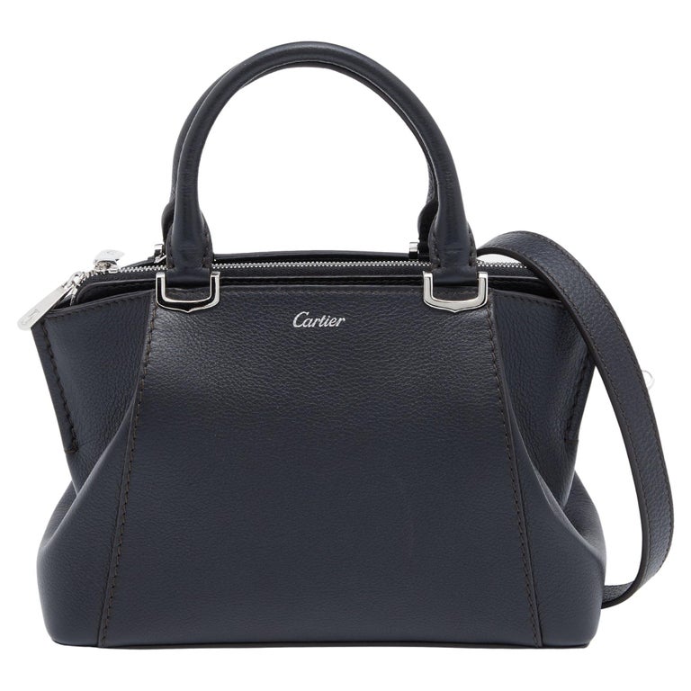 Cartier Black Leather Mini C de Cartier Satchel For Sale at 1stDibs