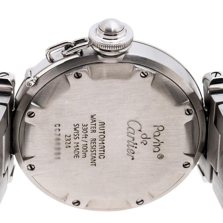 Cartier Black Stainless Steel Pasha de Cartier 2324 Women's Wristwatch ...