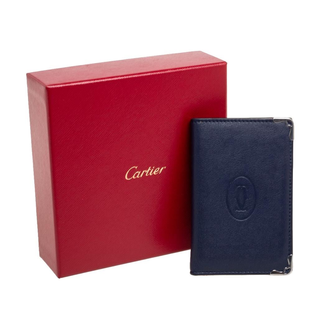 Cartier Blue Leather Must De Cartier Card Holder at 1stDibs | cartier ...