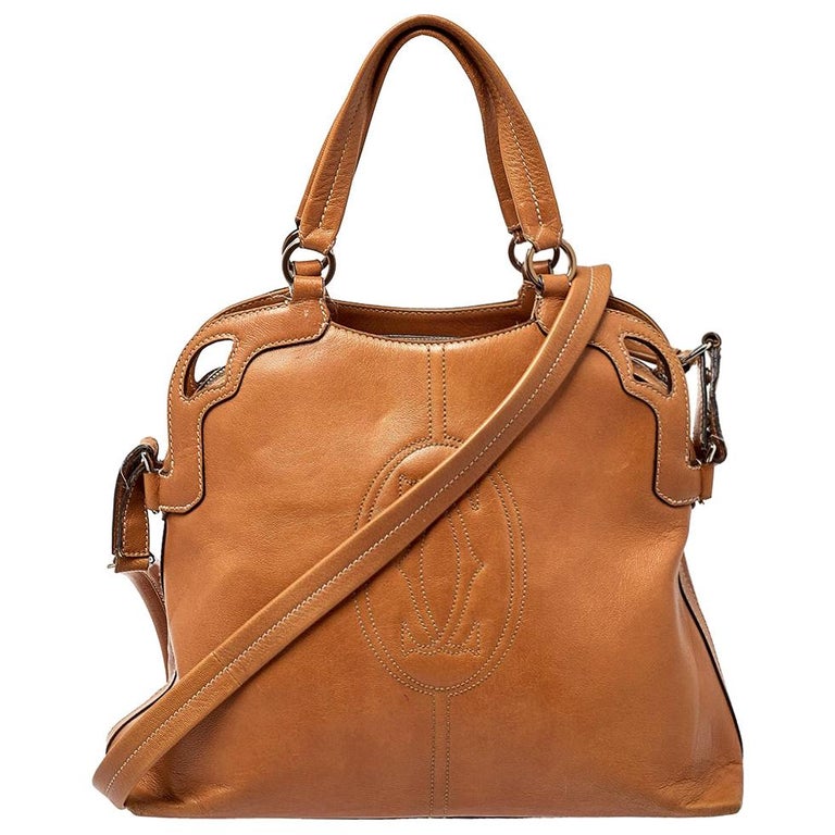 Cartier Brown Leather Marcello de Cartier Satchel at 1stDibs