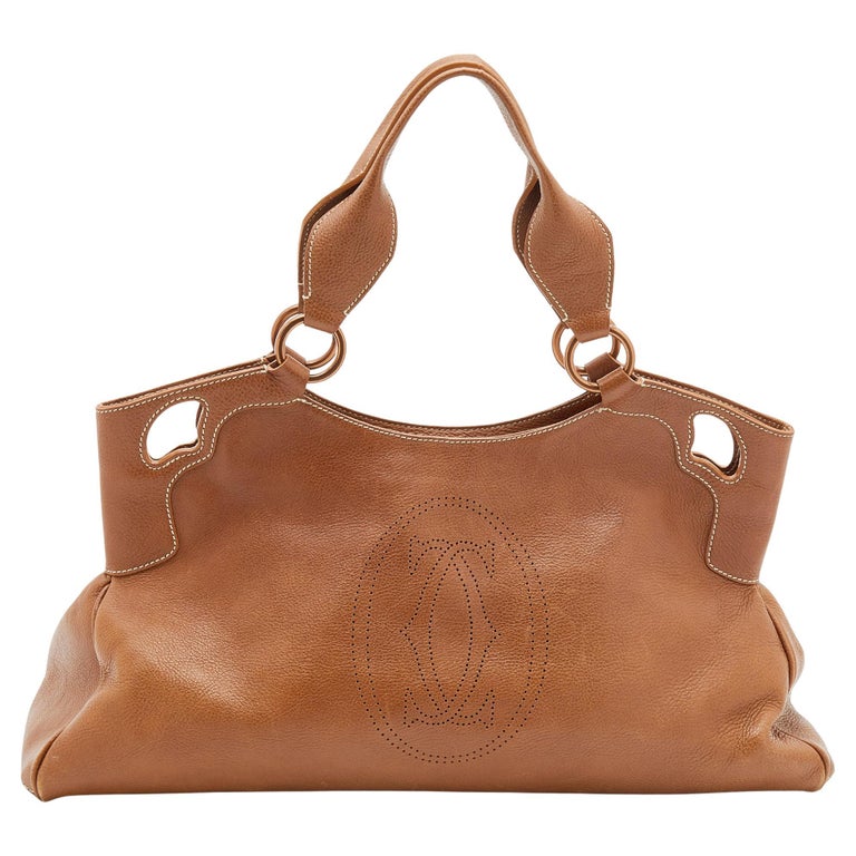Cartier Brown Leather Medium Marcello de Cartier Bag For Sale at 1stDibs