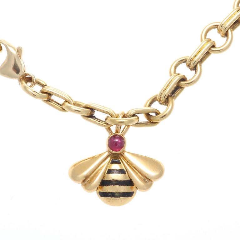 Cartier Bumble Bee Charm Bracelet at 1stDibs | bumble bee charms