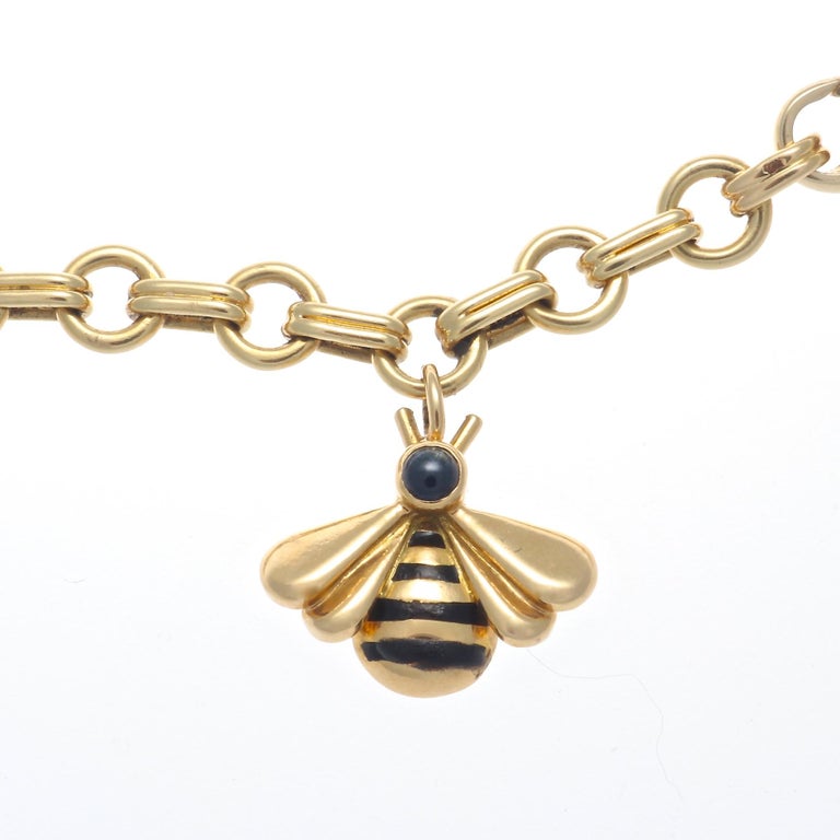 Cartier Bumble Bee Charm Bracelet at 1stDibs | bumble bee charms