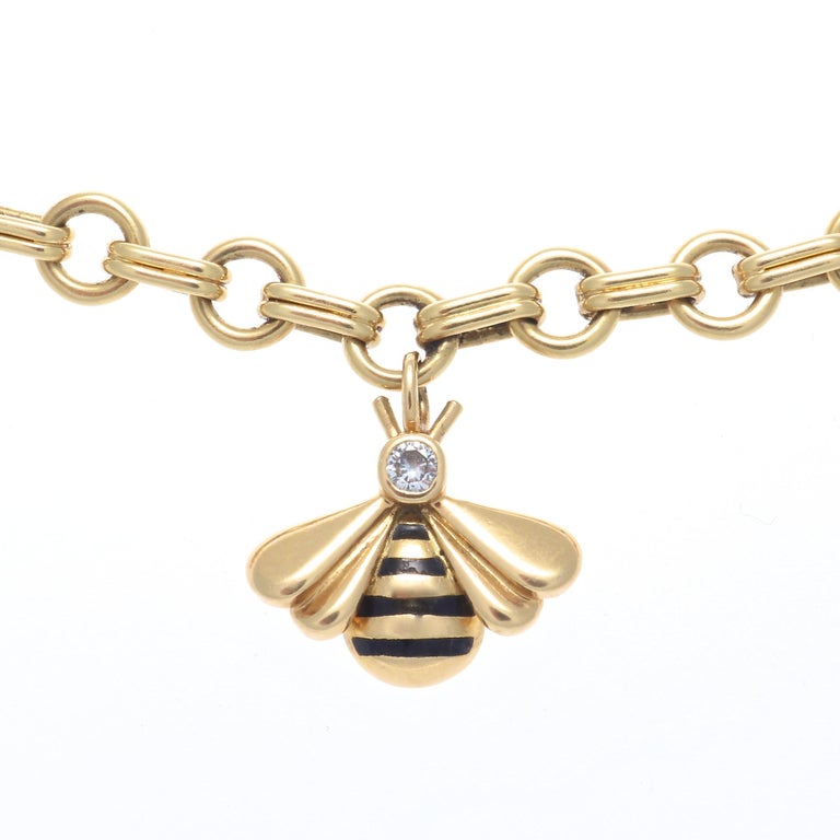 Cartier Bumble Bee Charm Bracelet at 1stDibs | bumble bee charms