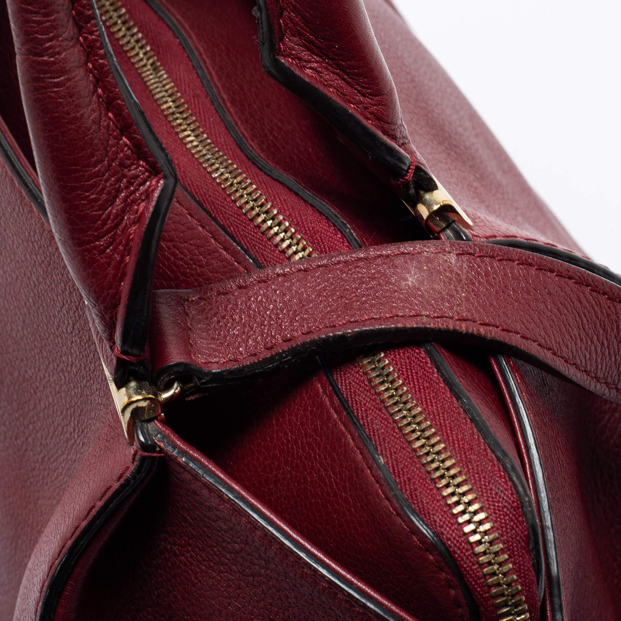 Cartier Burgundy Leather C de Cartier Satchel at 1stDibs | burgundy ...