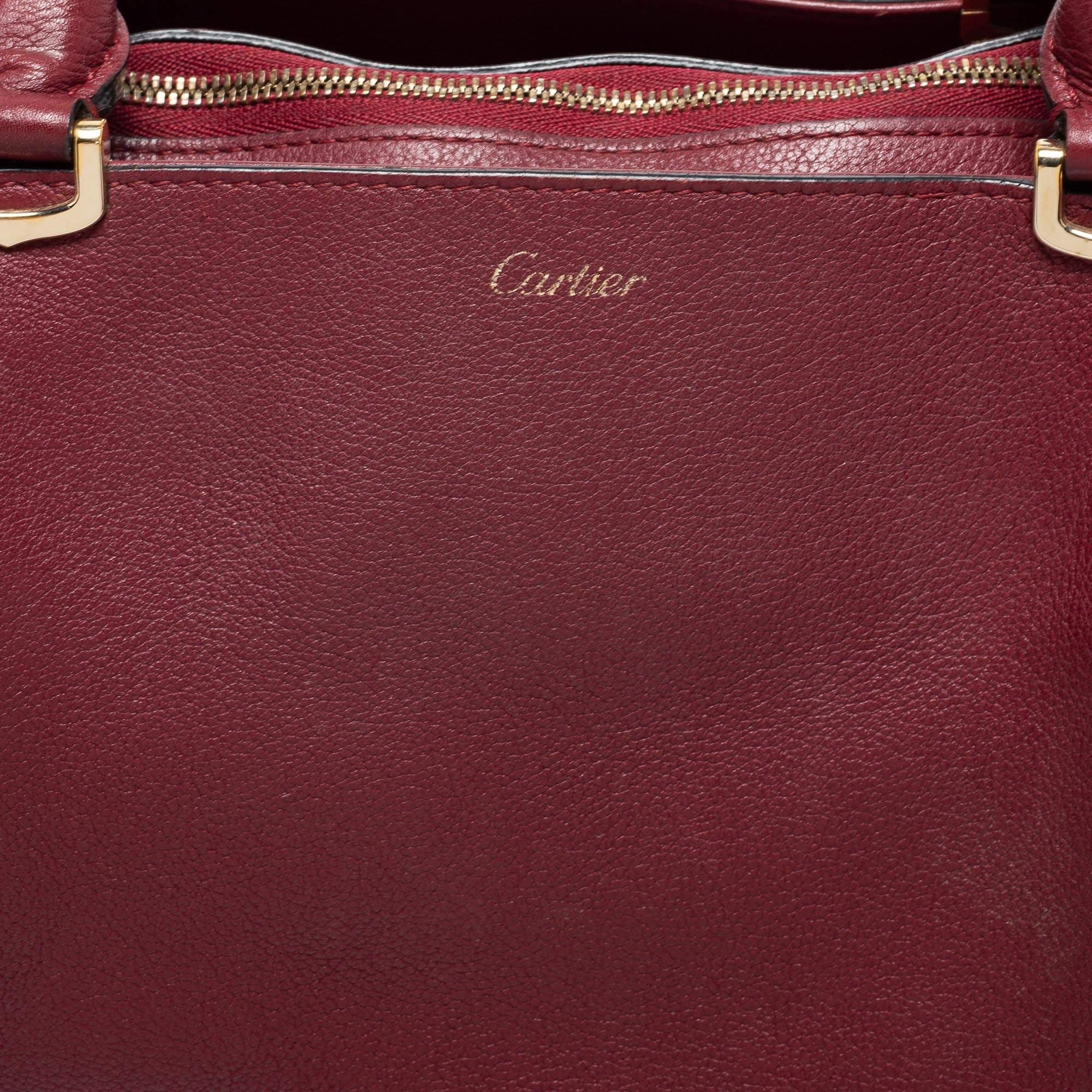 Cartier Burgundy Leather C de Cartier Satchel at 1stDibs | burgundy ...