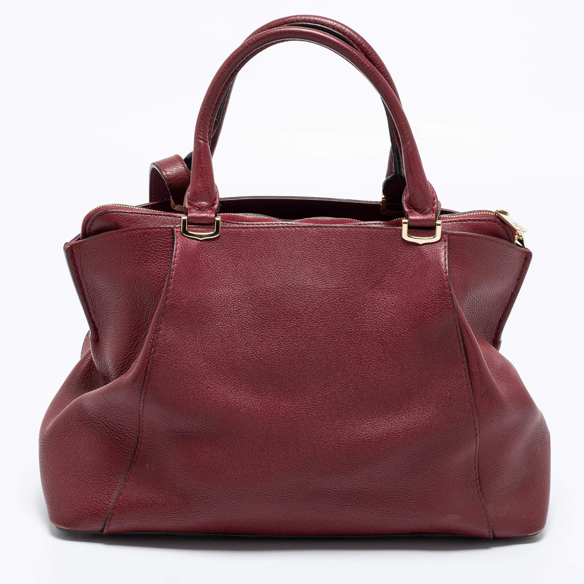 Cartier Burgundy Leather C de Cartier Satchel at 1stDibs | burgundy ...