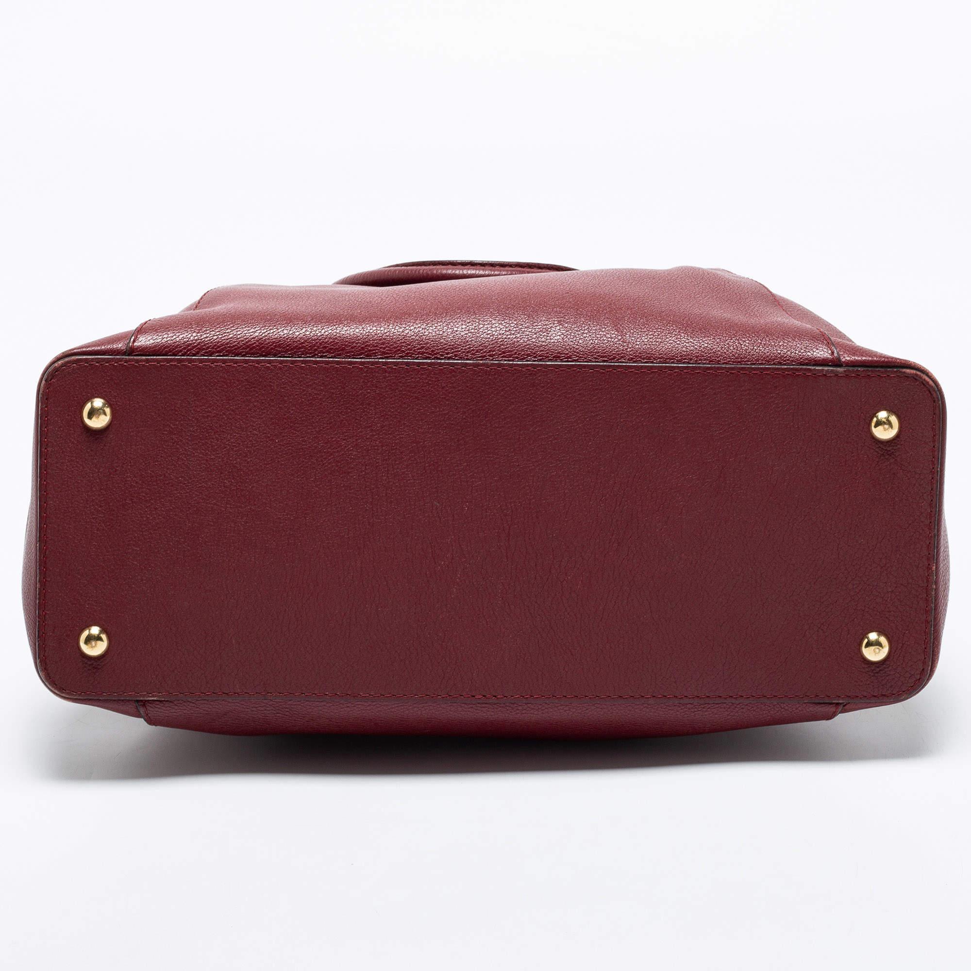 Cartier Burgundy Leather C de Cartier Satchel at 1stDibs | burgundy ...
