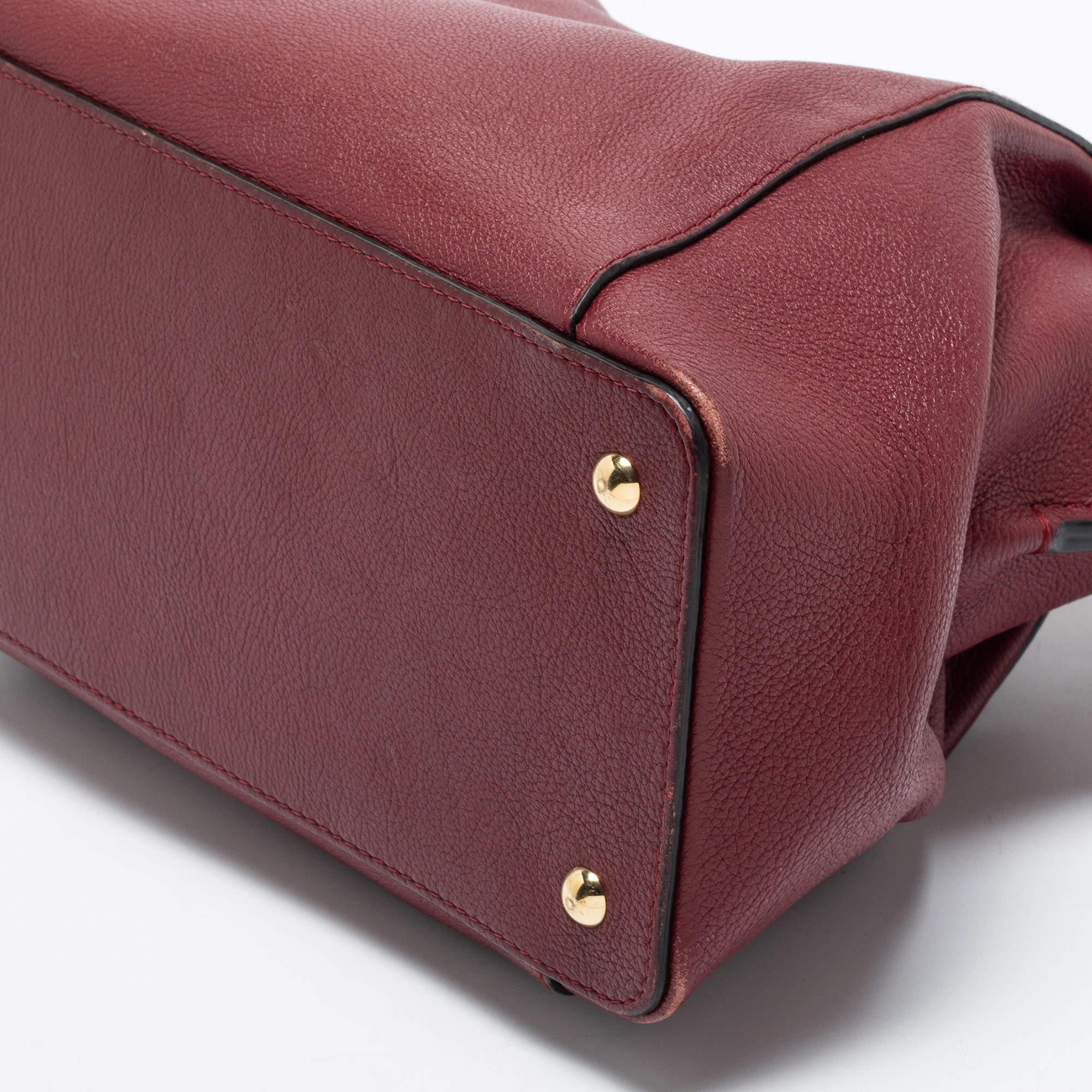 Cartier Burgundy Leather C de Cartier Satchel at 1stDibs | burgundy ...