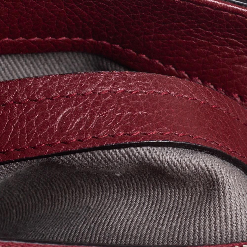 Cartier Burgundy Leather Mini C De Cartier Satchel at 1stDibs