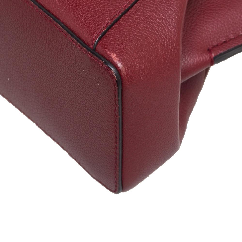 Cartier Burgundy Leather Mini C De Cartier Satchel at 1stDibs