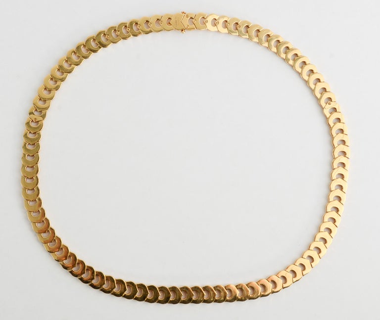 Cartier C de Cartier Gold Choker Necklace at 1stDibs