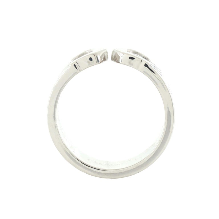 Cartier C De Cartier Happy Birthday Ring 18k White Gold For Sale at 1stDibs