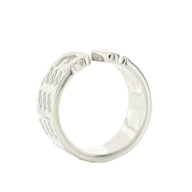 Cartier C De Cartier Happy Birthday Ring 18k White Gold For Sale at 1stDibs