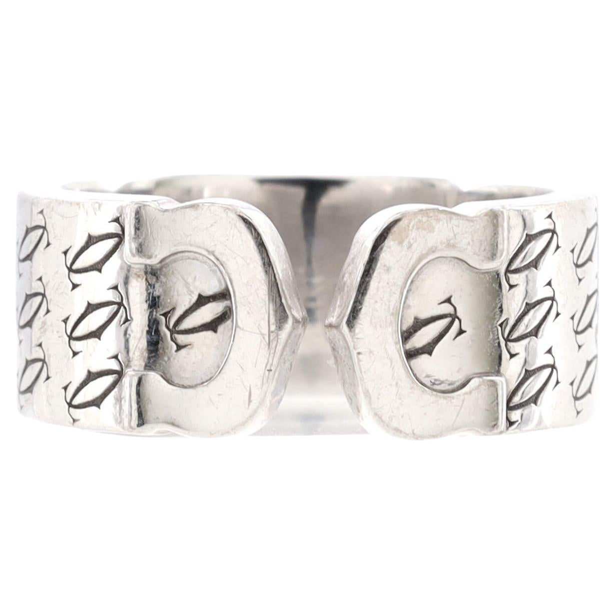 Cartier C De Cartier Happy Birthday Ring 18k White Gold at 1stDibs