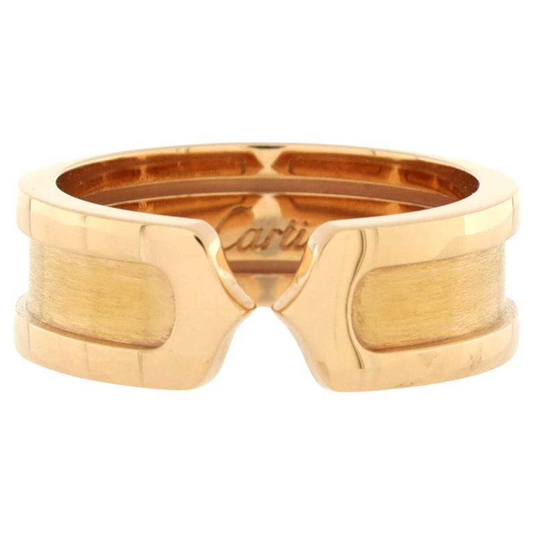 Cartier C de Cartier Ring 18k Rose Gold For Sale at 1stDibs