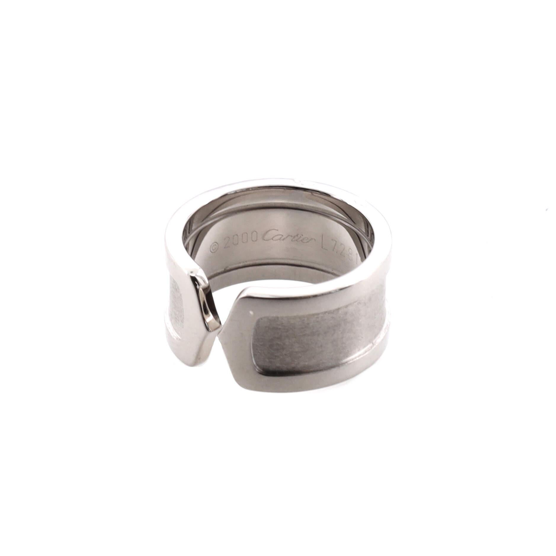 Cartier C De Cartier Ring 18k White Gold For Sale at 1stDibs