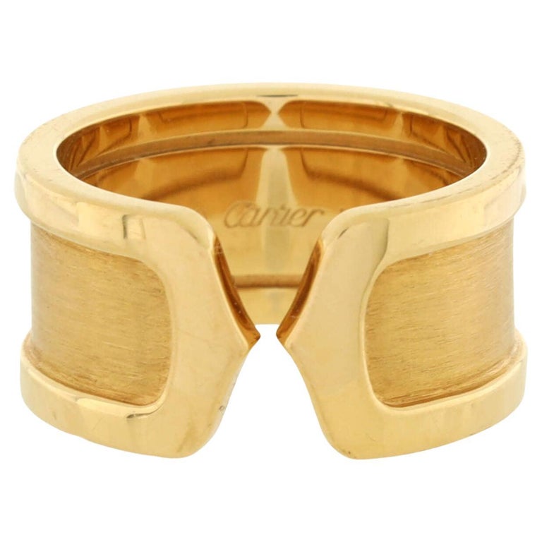 Cartier C de Cartier Ring 18k Yellow Gold For Sale at 1stDibs