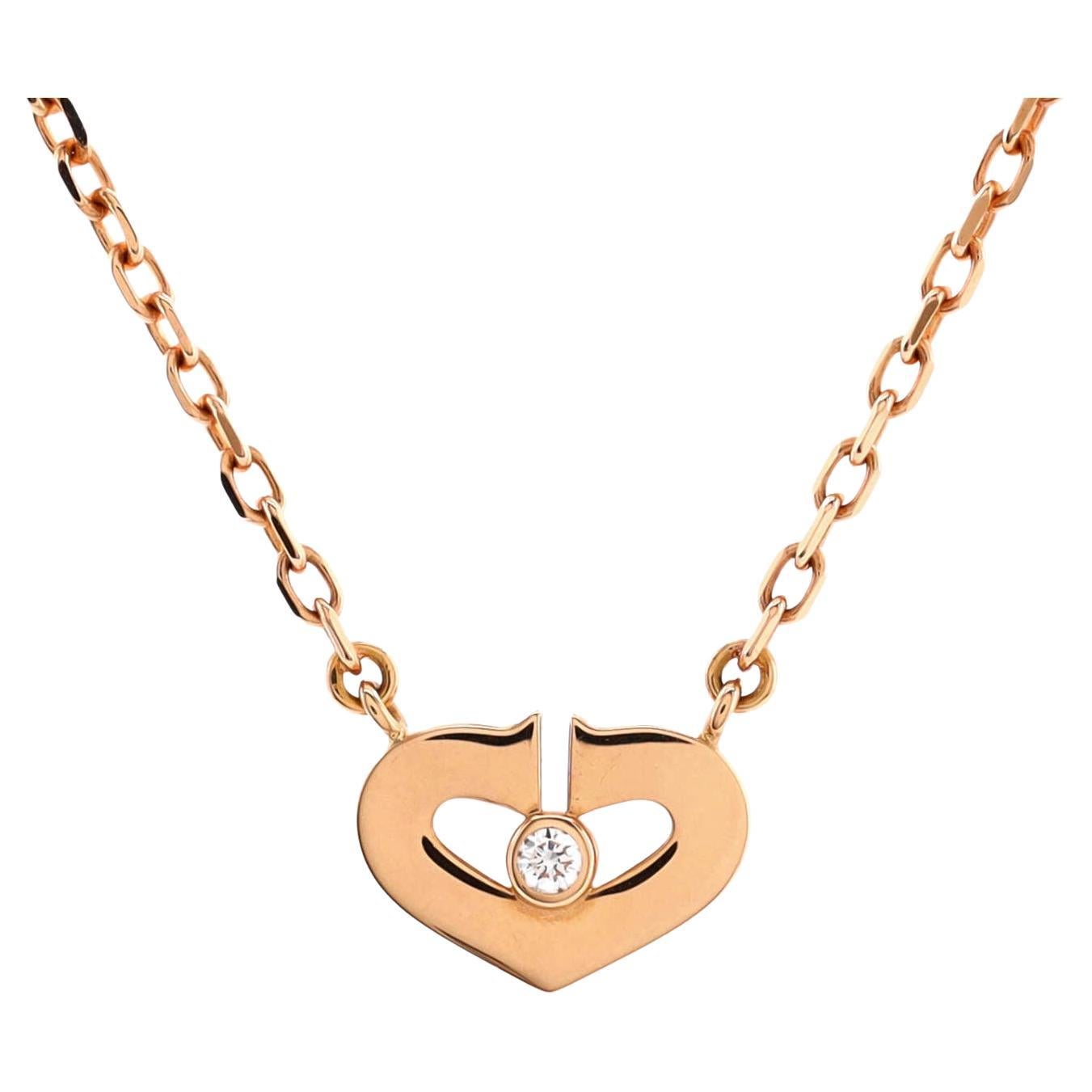 Cartier C Heart de Cartier Pendant Necklace 18K Yellow Gold For Sale at ...