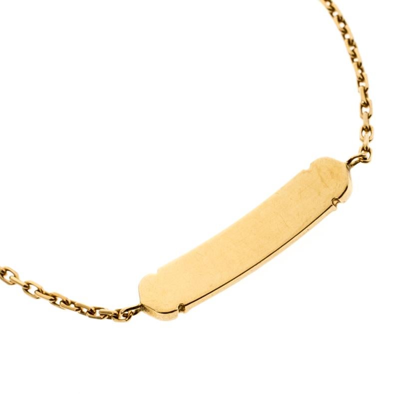 Cartier C Logo Baby ID Bar 18K Yellow Gold Bracelet For Sale at 1stDibs ...