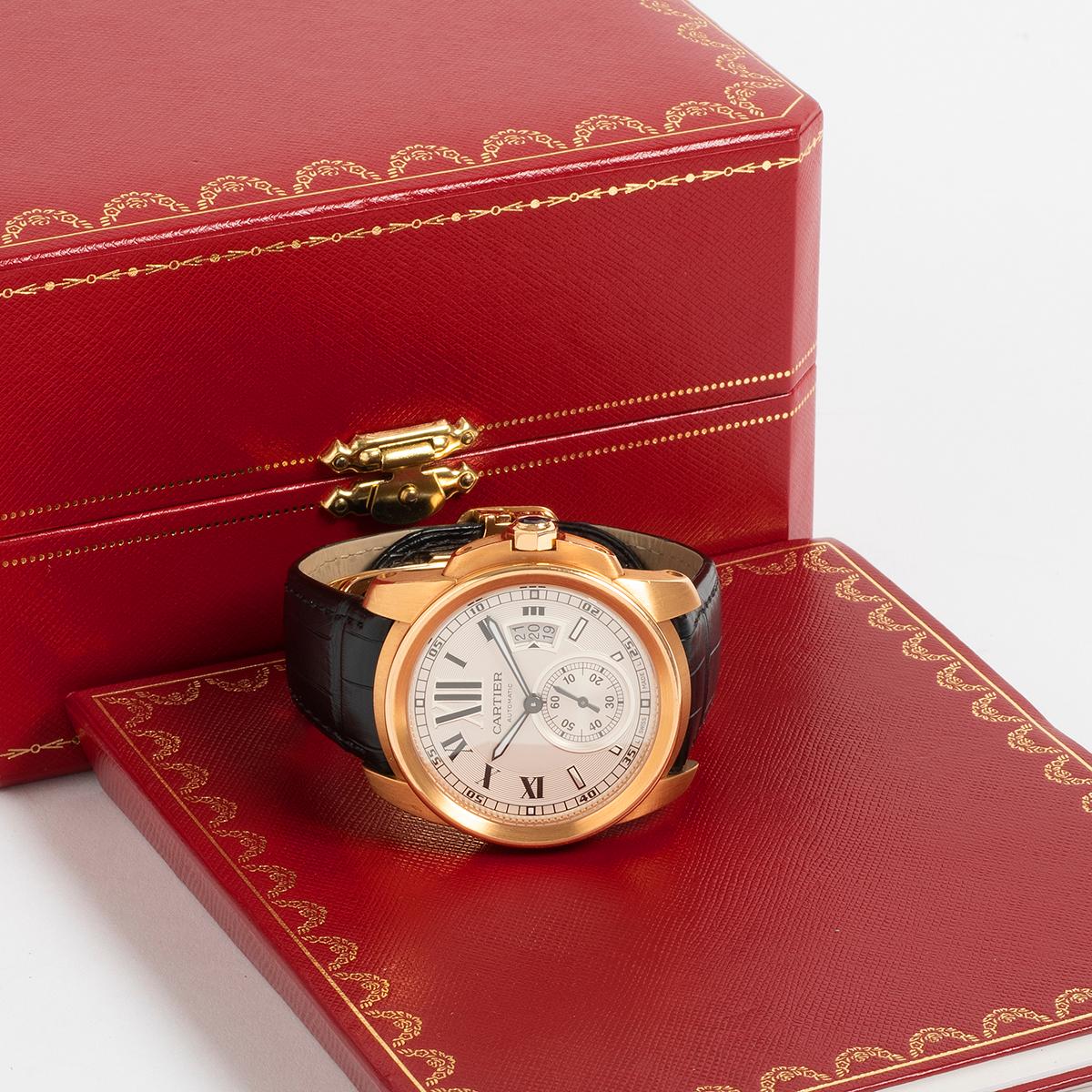 Cartier Calibre De Cartier 3300 / W7100009, 18 Rose Gold, Outstanding ...