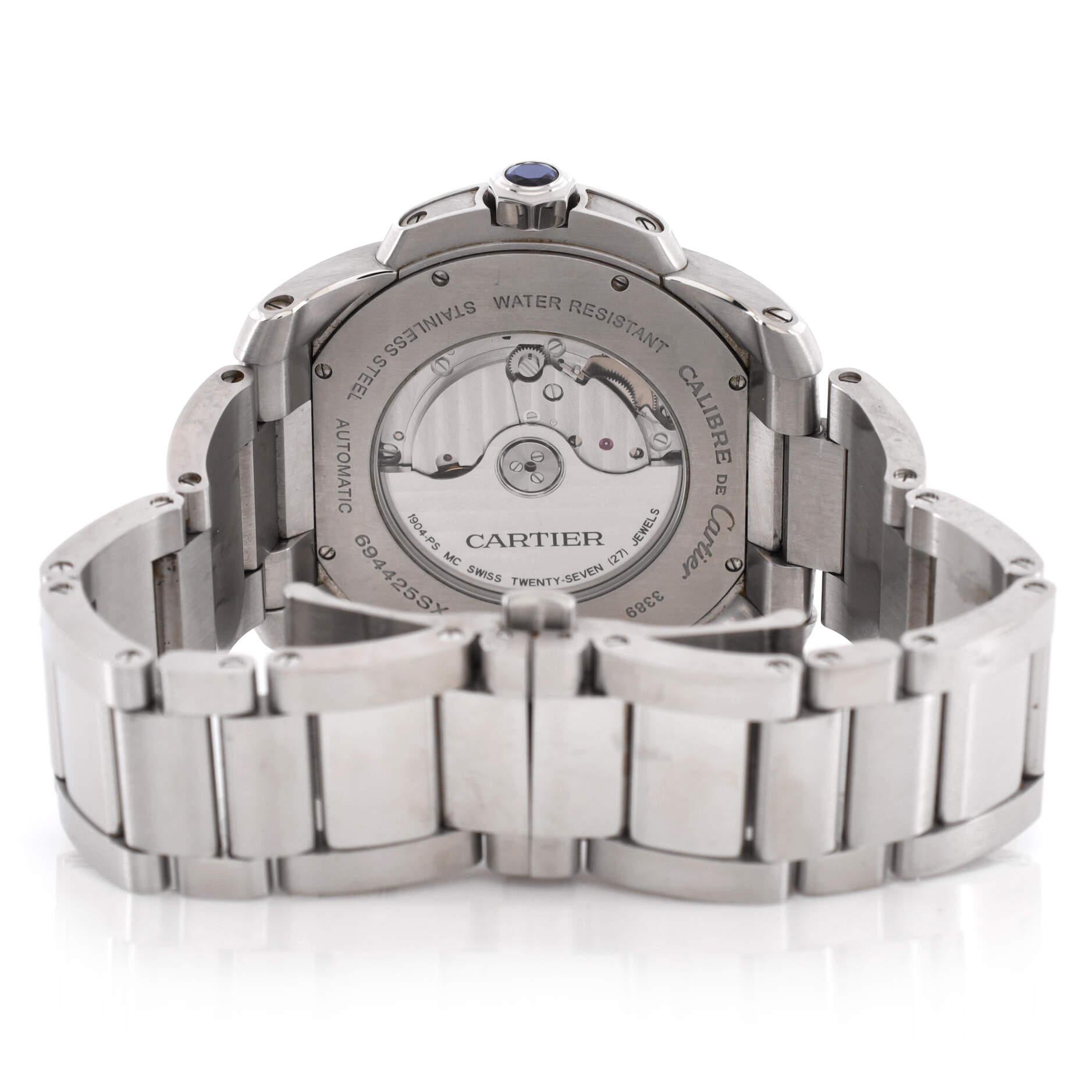 Cartier Calibre de Cartier Automatic Watch Stainless Steel 42 For Sale ...