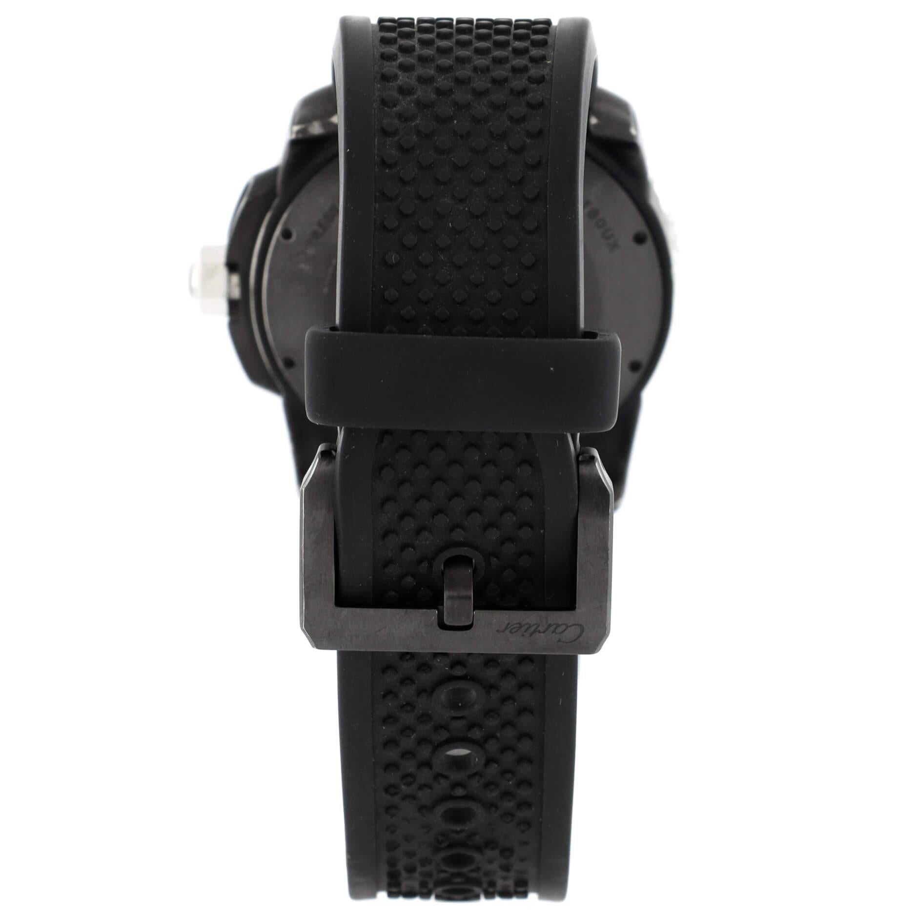 Cartier Calibre de Cartier Automatic Watch Stainless Steel and Rubber ...