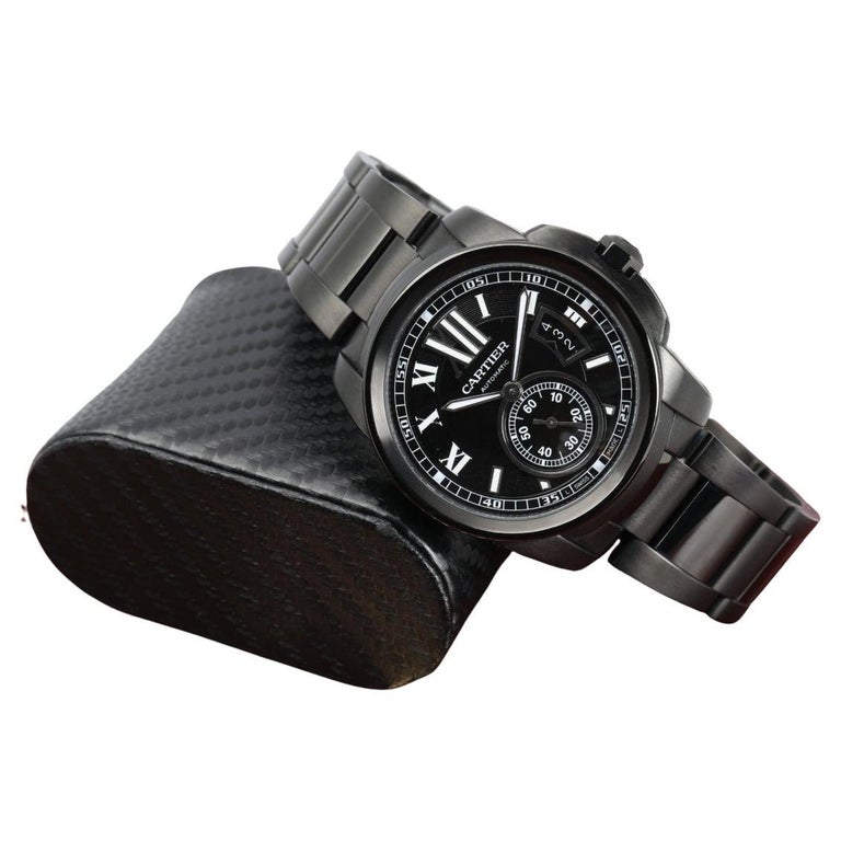 Cartier Montre Calibre De Cartier noire pour homme Pvd/Dlc W7100016 En ...