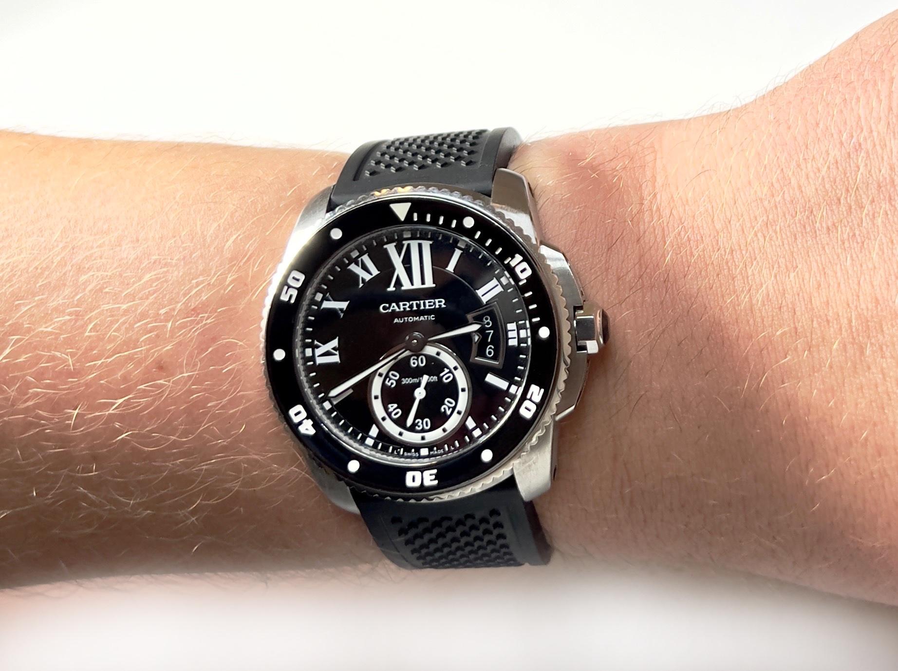 Cartier Calibre De Cartier Diver Watch Automatic Box For Sale at 1stDibs