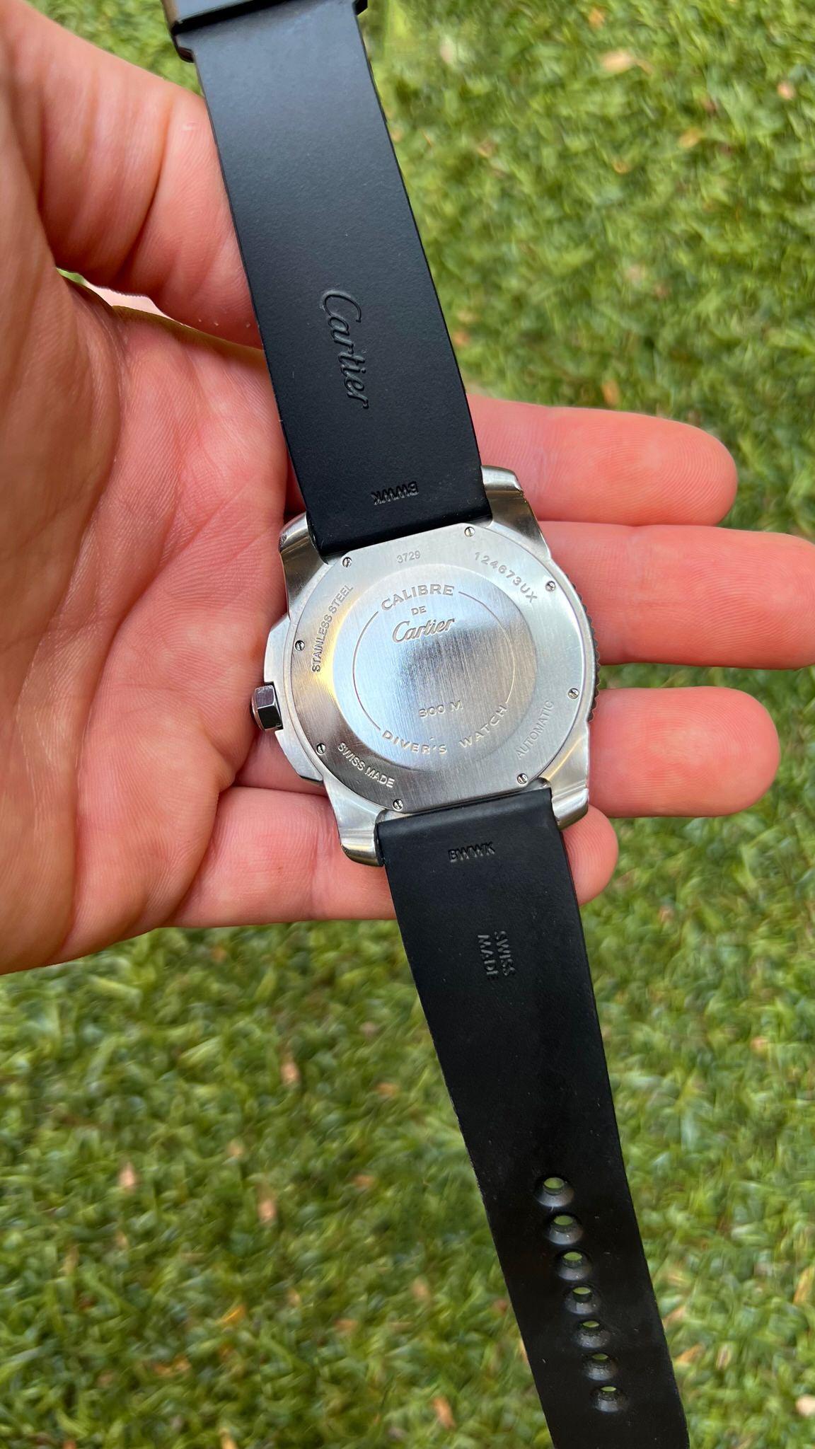Cartier Calibre De Cartier Diver Watch Automatic Box For Sale at 1stDibs