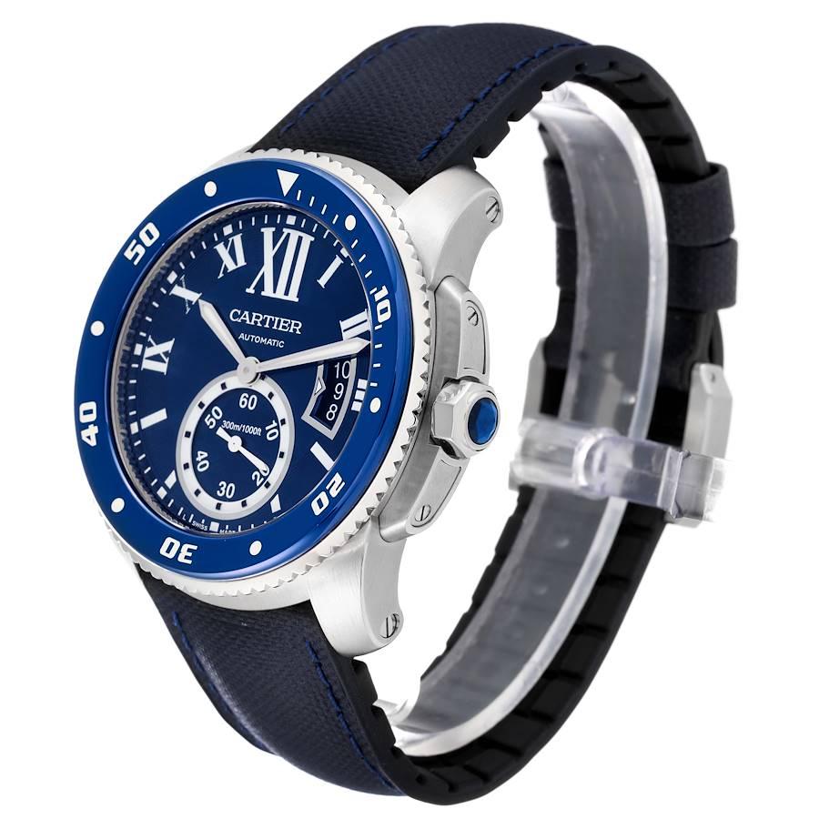 Cartier Calibre Diver Stainless Steel Blue Dial Watch WSCA0010 Box ...