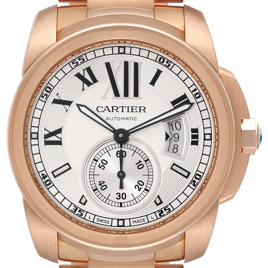 Calibre De Cartier Rose Gold Automatic Wristwatch Ref 88177RX at 1stDibs | cartier 1904-ps mc ...