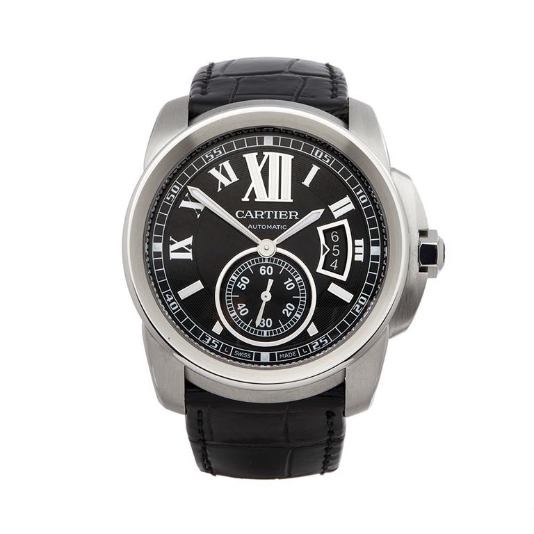 Cartier Calibre Stainless Steel 3389 For Sale at 1stDibs