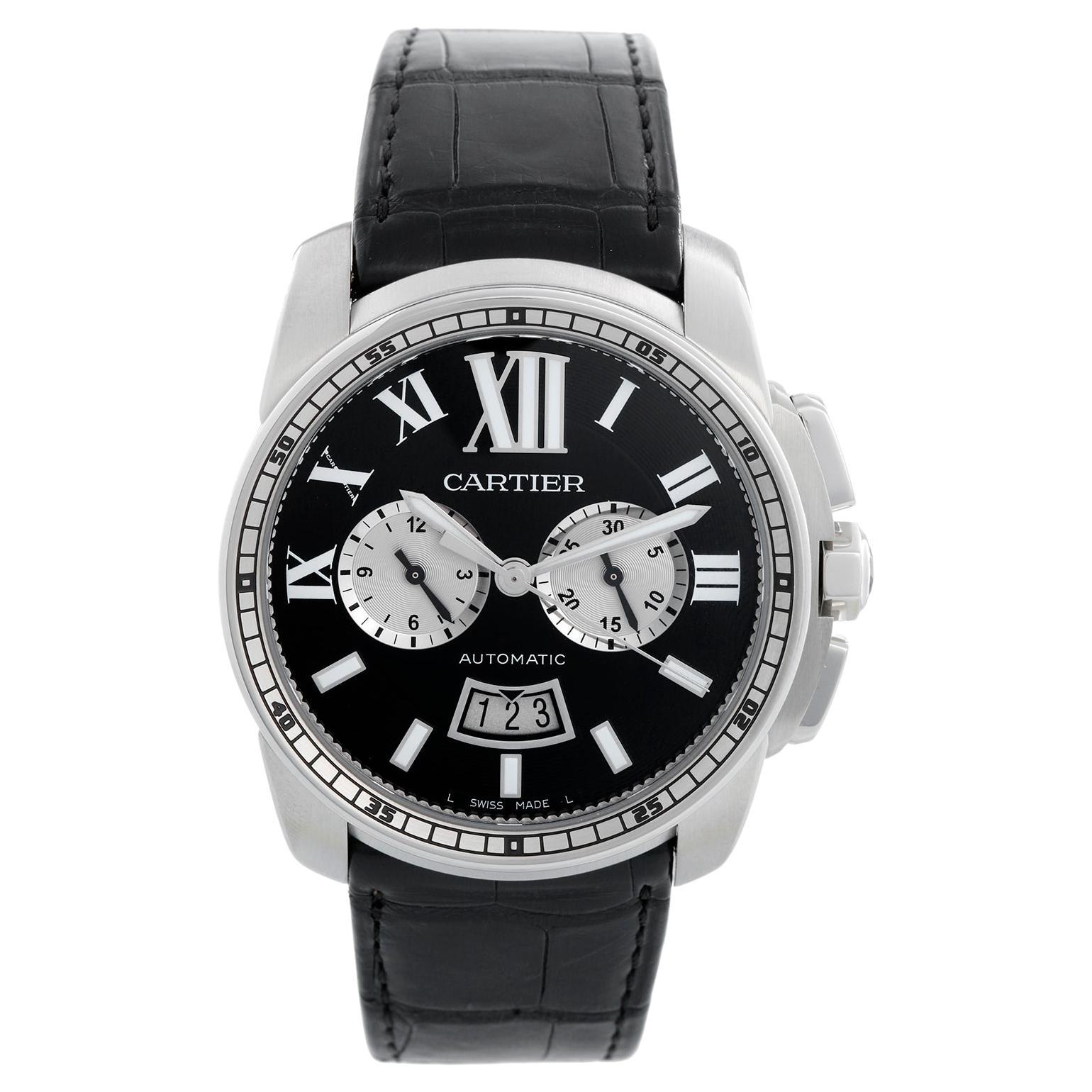 Cartier Calibre de Cartier Men's Stainless Steel Watch W7100037 at 1stDibs