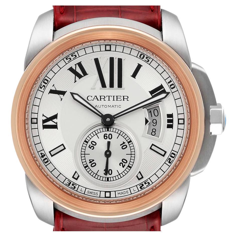 Cartier Rotonde Retrograde GMT Time Zone Steel Mens Watch W1556368 Box ...