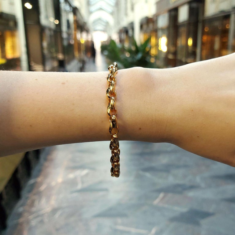 Cartier Chain Link Bracelet Set in Solid 18 Karat Yellow Gold at ...