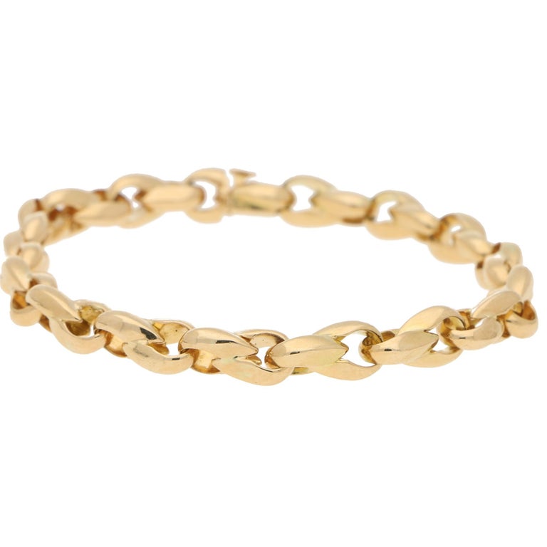 Cartier Chain Link Bracelet Set in Solid 18 Karat Yellow Gold at ...