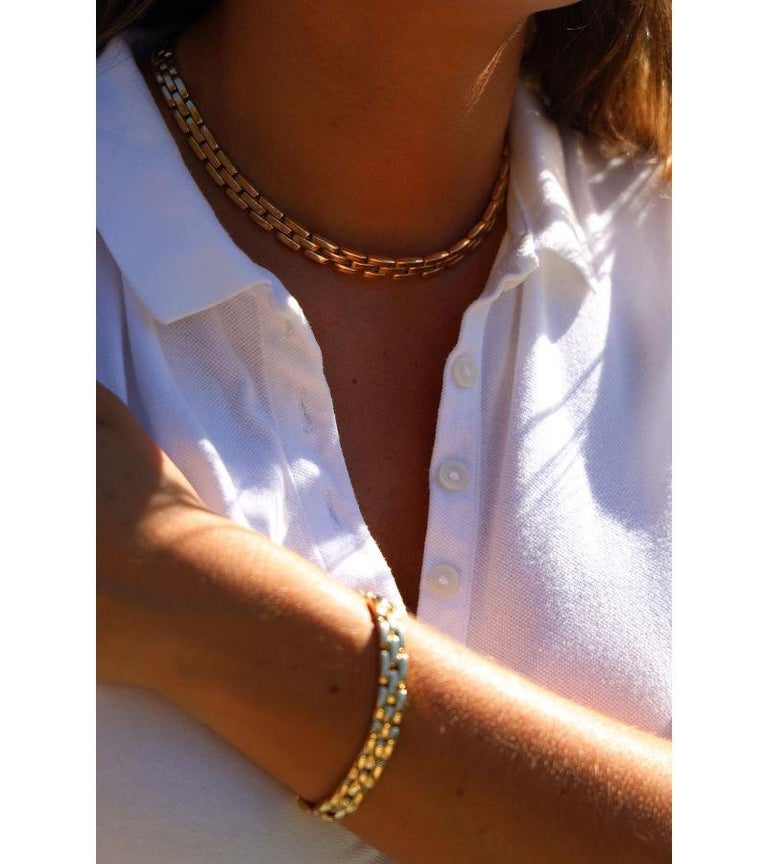 Cartier Chain Necklace Maille panthère Yellow Gold For Sale at 1stDibs