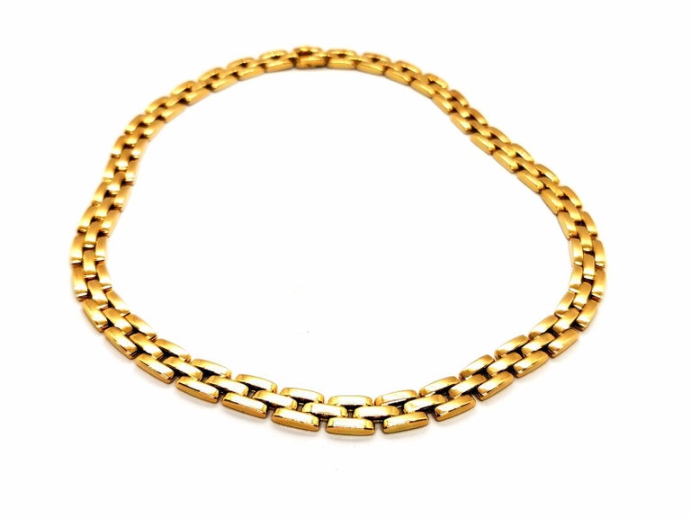 Cartier Chain Necklace Maille panthère Yellow Gold For Sale at 1stDibs