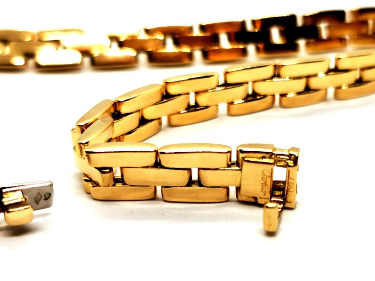 Cartier Chain Necklace Maille panthère Yellow Gold For Sale at 1stDibs
