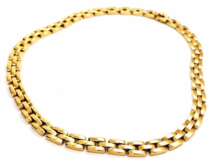 Cartier Chain Necklace Maille panthère Yellow Gold For Sale at 1stDibs