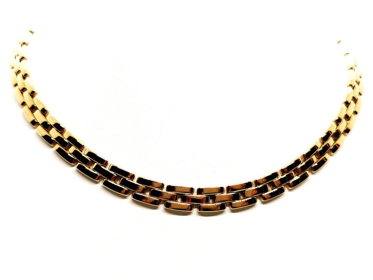 Cartier Chain Necklace Maille panthère Yellow Gold For Sale at 1stDibs
