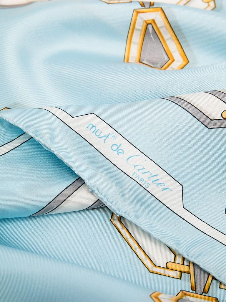 Cartier Chain Print Silk Scarf at 1stDibs