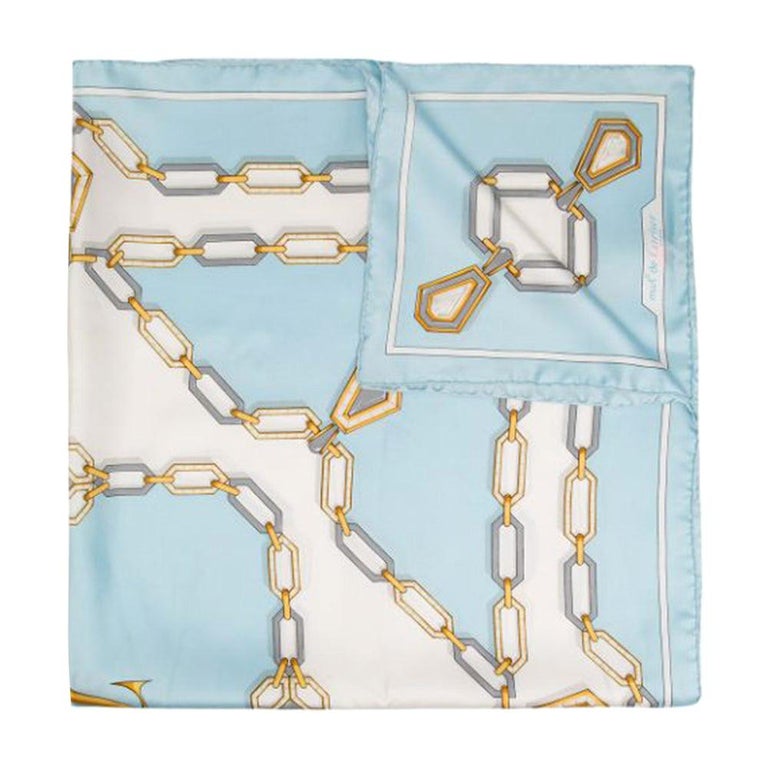 Cartier Chain Print Silk Scarf at 1stDibs