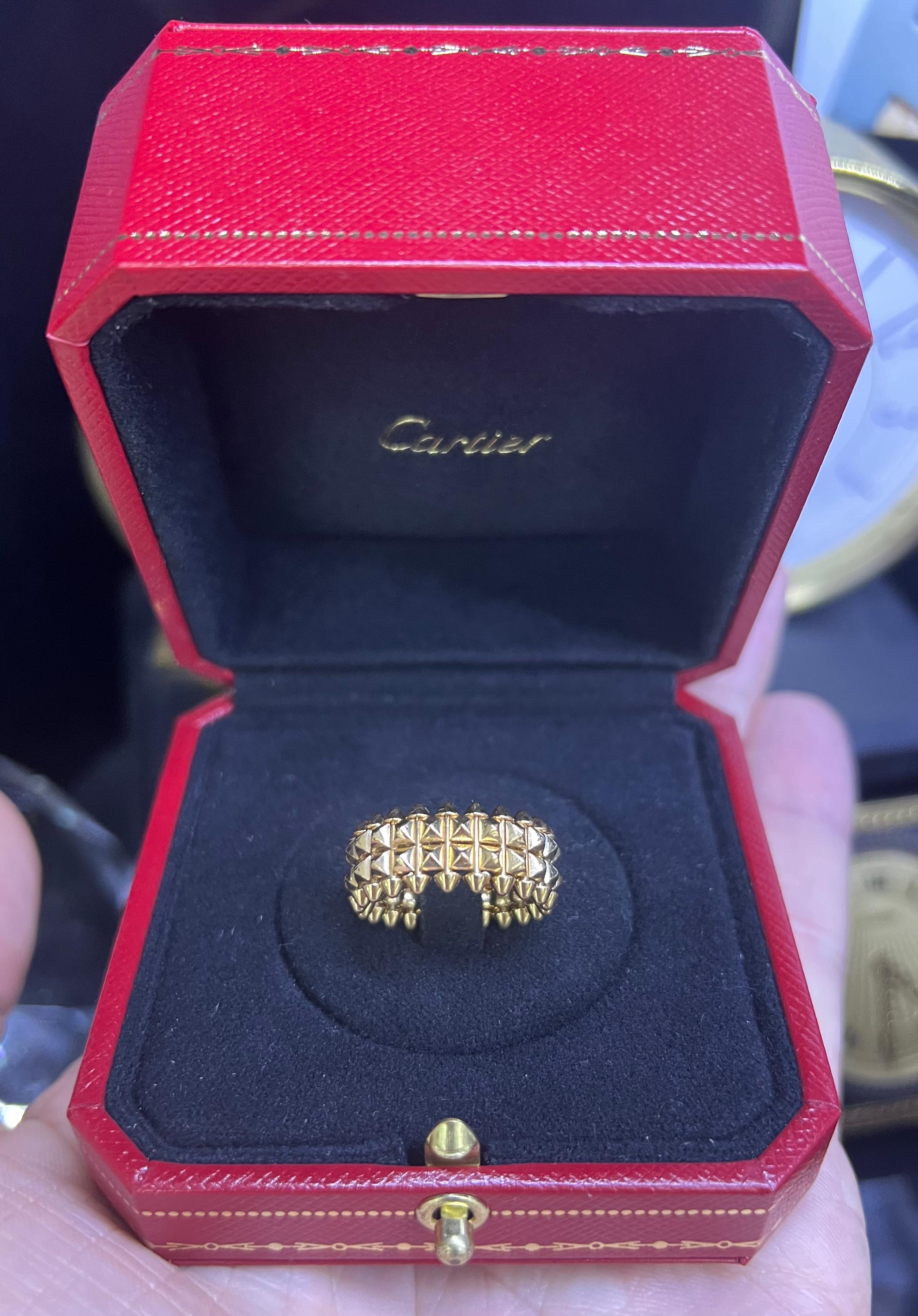 Cartier Clash De Cartier Ring Yellow Gold Double Row Size 52 For Sale ...