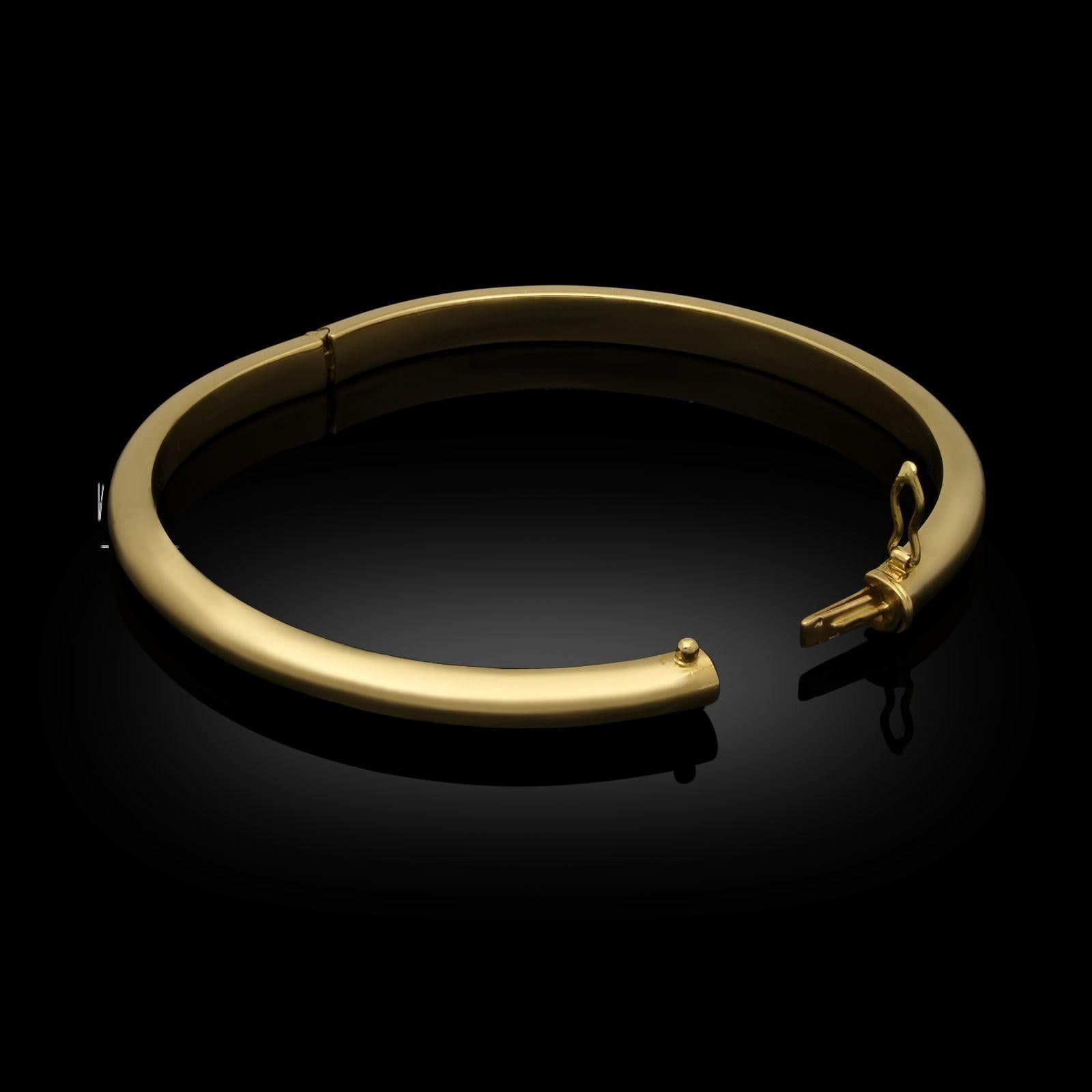 Cartier Classic 18ct Gold Plain Hinged Bangle Circa 1970s For Sale at ...