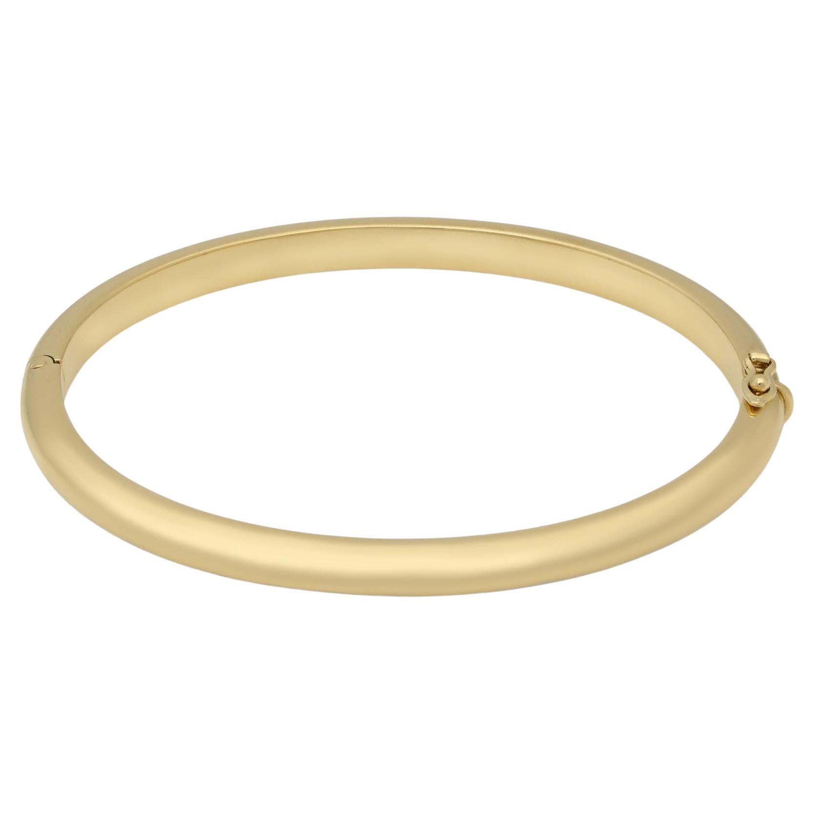 Cartier Classic 18ct Gold Plain Hinged Bangle Circa 1970s For Sale at ...